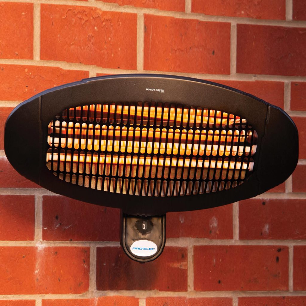 Pro Elec 2kW Wall Mounted Outdoor Infrared Patio Heater - Electrical ...